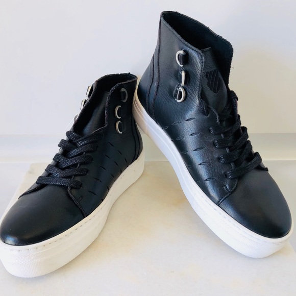 K-Swiss | Shoes | New Wtags Black Leather High Top Platform Modern ...